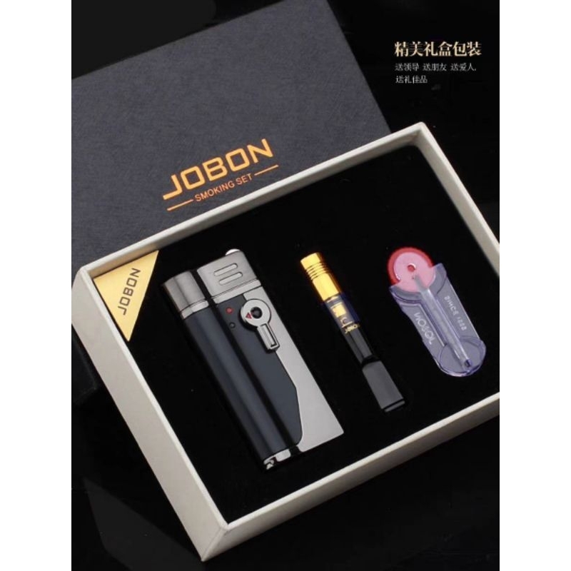 🔥Jobon Jet Flame Lighter(Gas Refillable-Api Tajam-Free Gift Set ...
