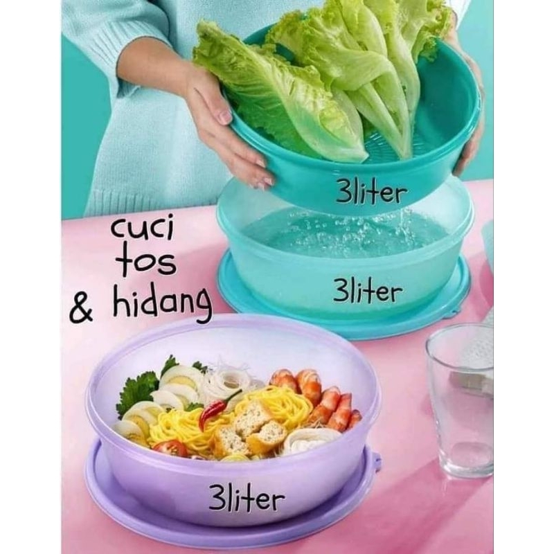 🔥MODULAR BOWL WITH COLLANDER🔥💯 ORIGINAL TUPPERWARE READY STOCK 💥 ...