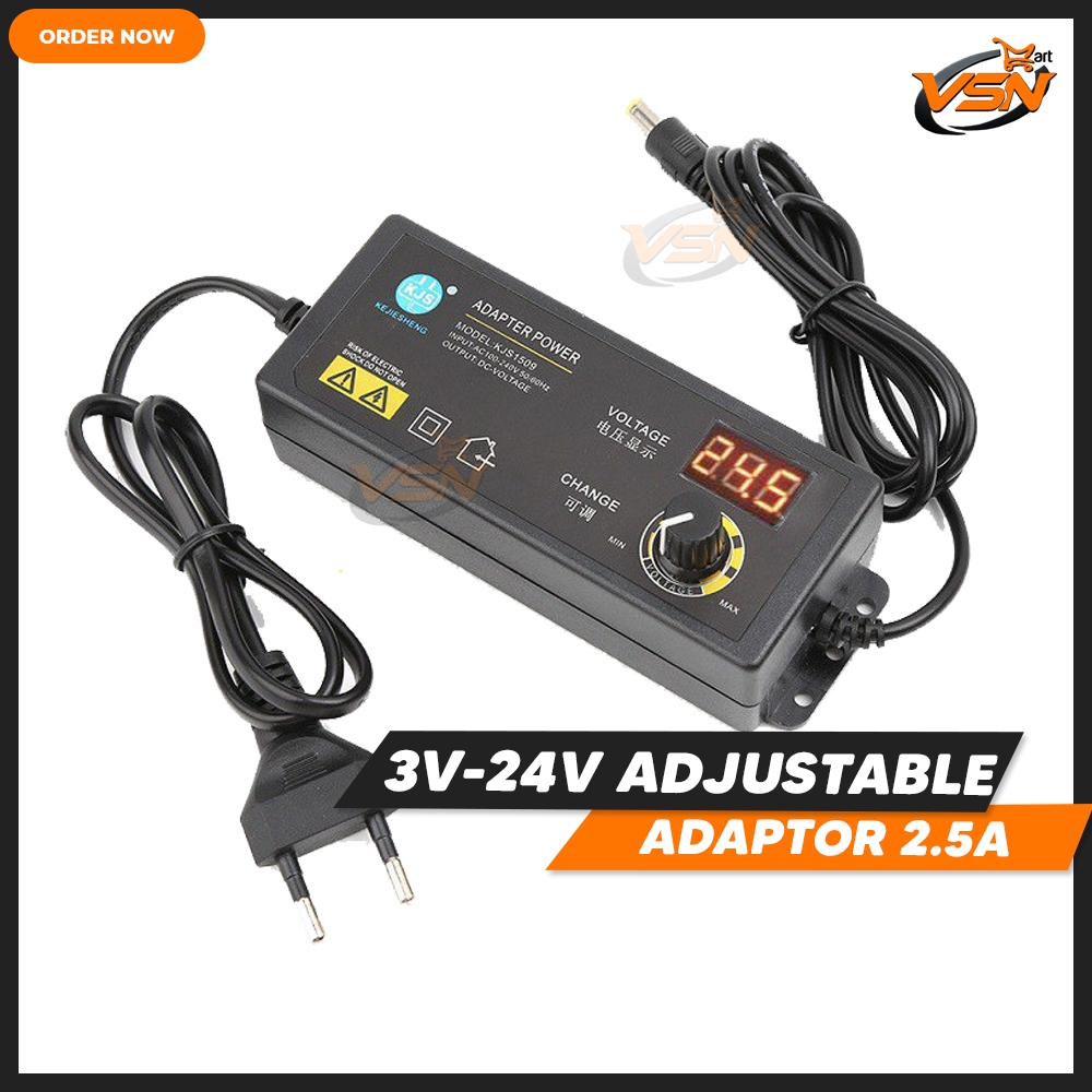 【Ready Stock】Adjustable AC to DC 3V-12V 3V-24V Switching Universal ...