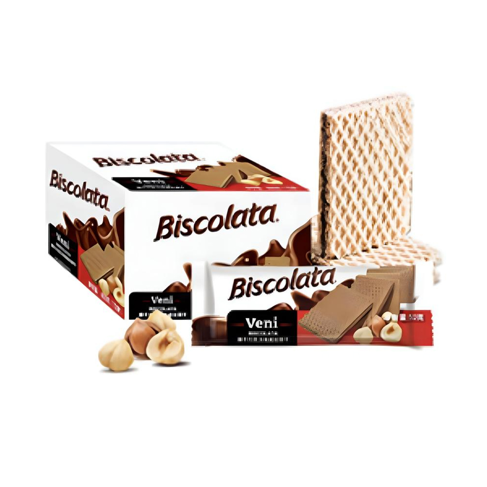 Biscolata Veni Hazelnut Wafer (50g) - 1 Box (Pack of 12) | Shopee Malaysia