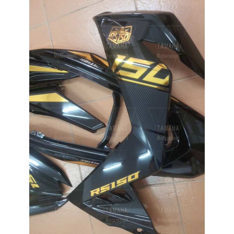 Honda Rs150 rs150r v1 v2 carbon black gold chrome custom black cover ...