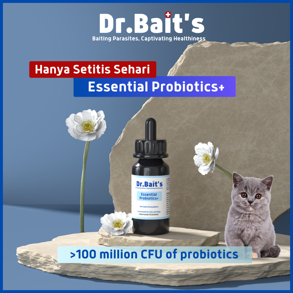 Dr.Bait’s Pet Essential Probiotic Kucing Kurus Anjing Arnab Supplement ...