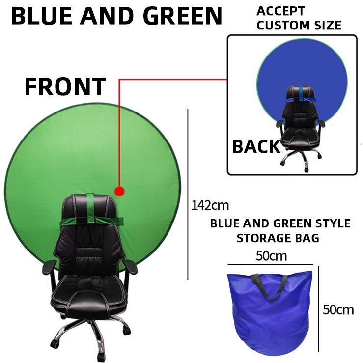 142cm Photography Backdrop Green Screen Enclosure Green Video Screen ...