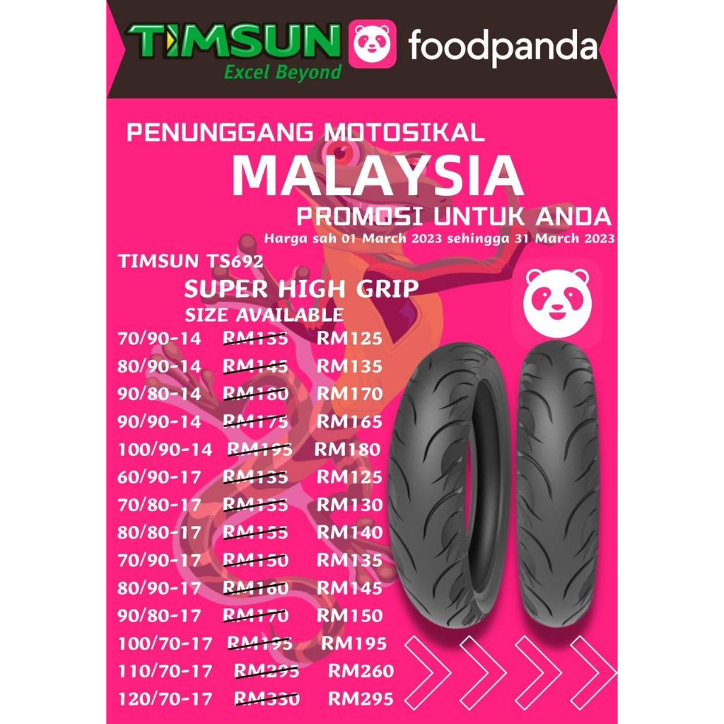TAYAR MURAH TIMSUM TS692 TIMSUN 60 90 17 TIMSUN 70 80 17 TIMSUN 80 80 ...