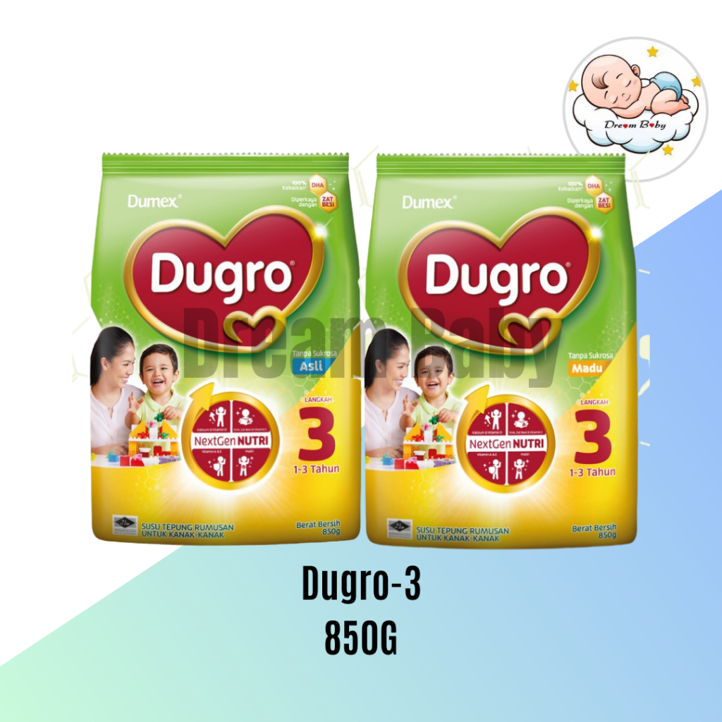 Dumex Dugro 3 - Plain / Honey - 850g x 3 Packs | Shopee Malaysia