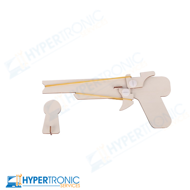 Pistul Mainan Getah Rubber Ring Toy Gun 皮筋枪模型 Science Engineering ...