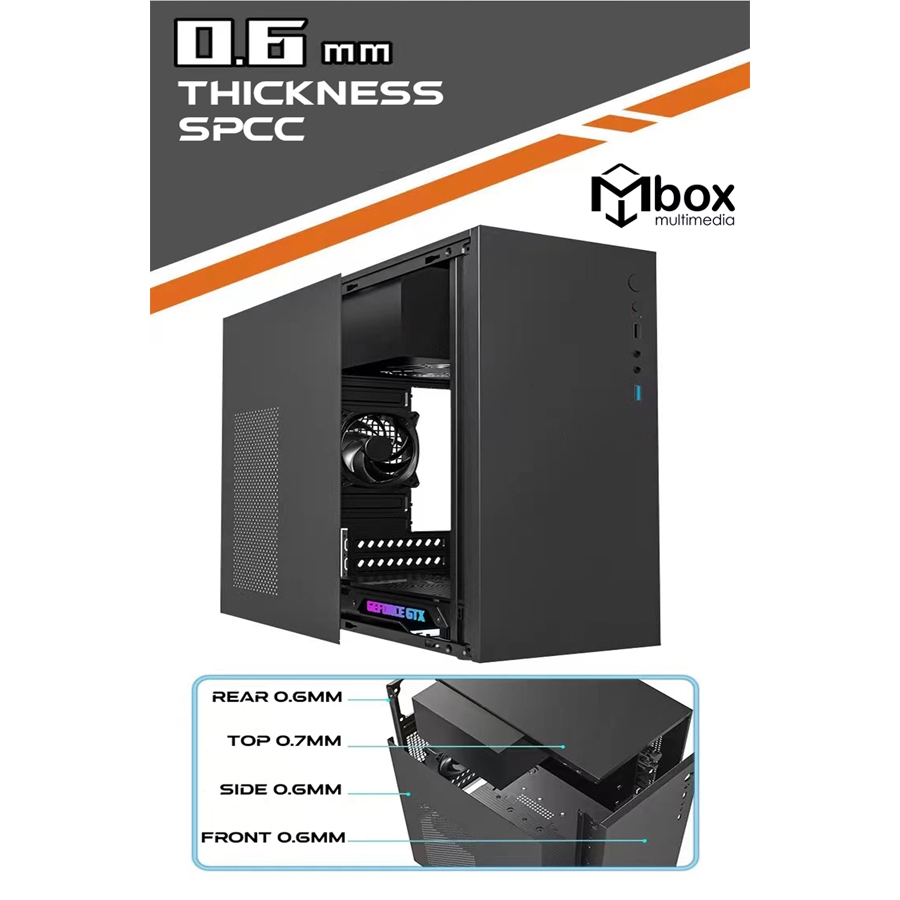 MBOX MATRIX Mini M-ATX & ITX Full Steel Body Pc Casing With Standard ...