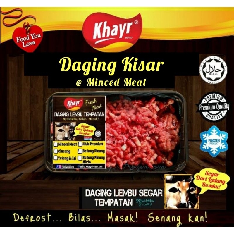 Khayr Daging Kisar @ Minced Meat Daging Lembu Tempatan | Ladang ...