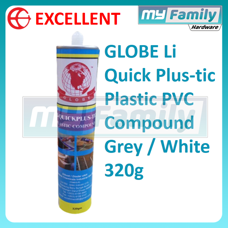 EXCELLENT GLOBE Li Quick Plus-tic Plastic PVC Compound Silicone Sealant ...