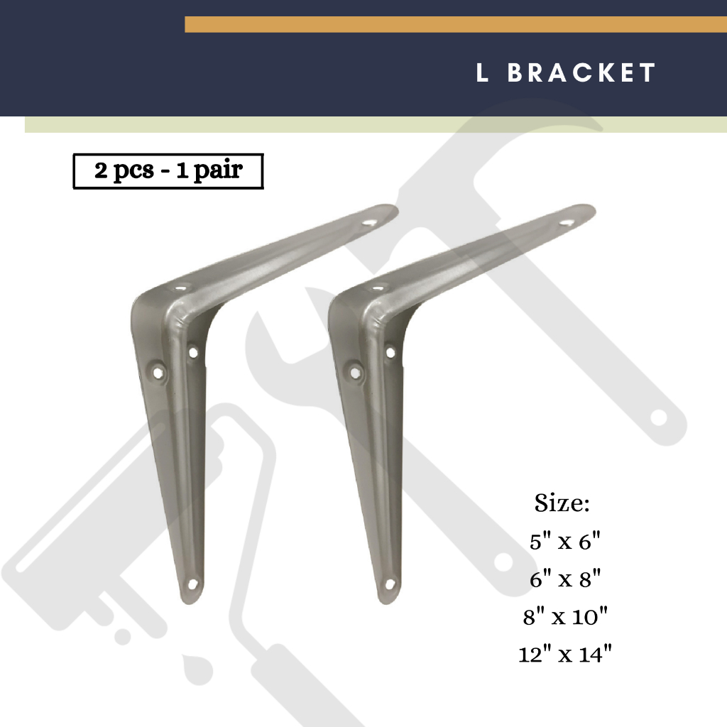 [Sell in Pairs] L Bracket | Floating Shelf Bracket | Wall Mounted L ...