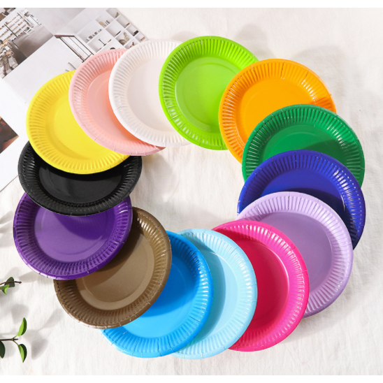 Colourful Party Paper Plate 10 units Plain Solid Colours | READY STOCKS ...