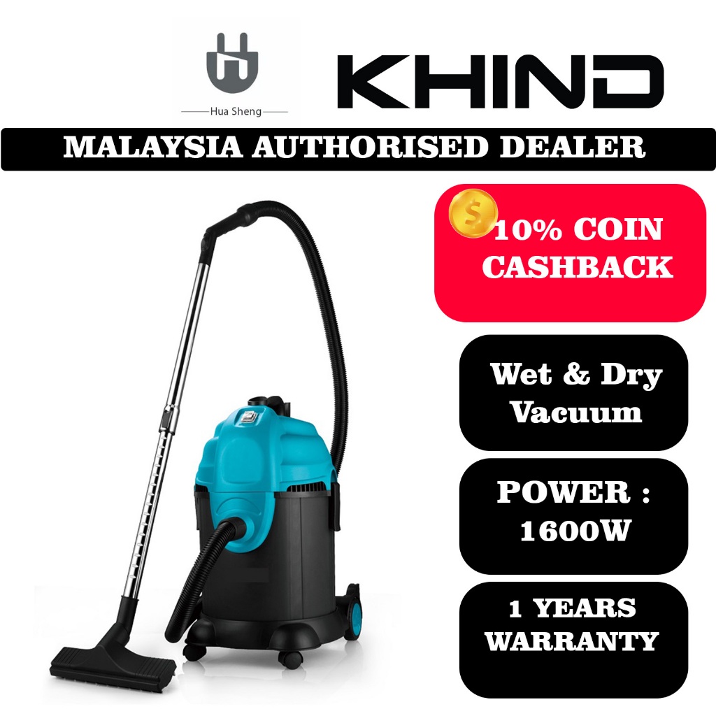 KHIND Wet & Dry Vacuum Cleaner (1600W/25L) VC3666 | Shopee Malaysia