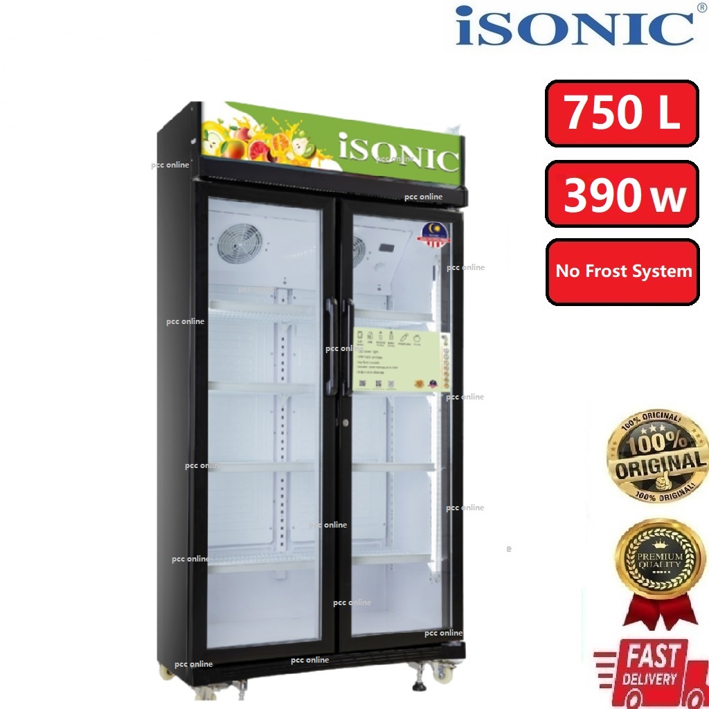 ISONIC ISC-D800 Showcase 2 DOOR Display Chiller|Bottle Cooler Peti Sejuk Cermin (750L) | Shopee ...