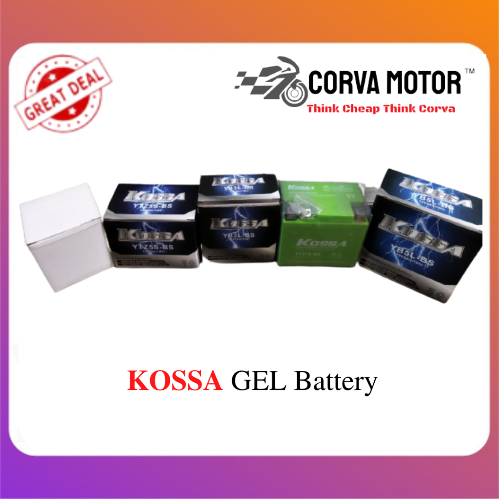 Corva Motor Bateri Motosikal Kossa Battery for Honda C70, EX5, LCV1-V8 ...