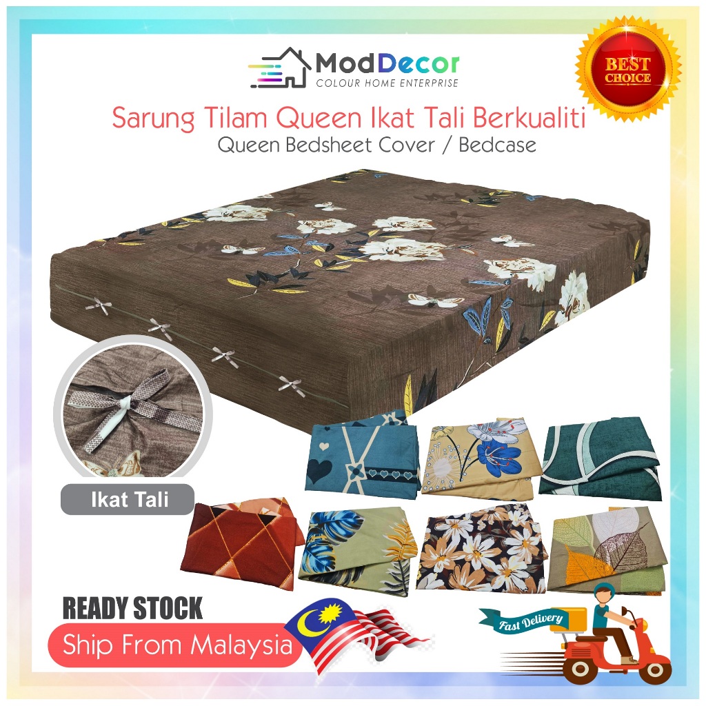 READY STOCK Sarung Tilam Queen Ikat Tali / Cadar Queen Bed Sheet Cover ...