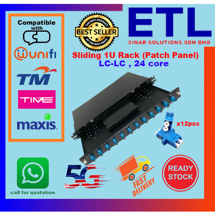 Fiber optic terminal box ODF 24core LC/ UPC patch panel with LC adapter ...