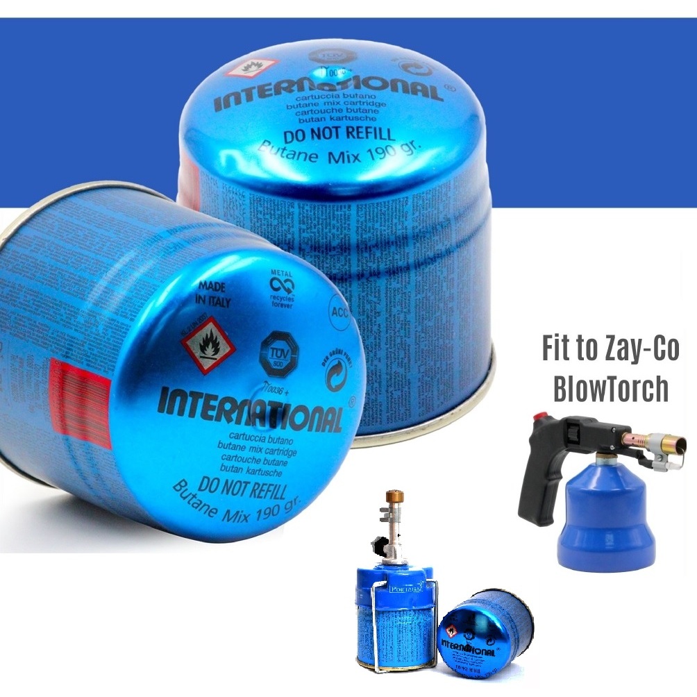 [1 CAN] INTERNATIONAL BUTANE GAS 190gms / ITALY BUTANE CAMPING GAS CARTRIDGE 190G/ 0.4LT [SJ ...