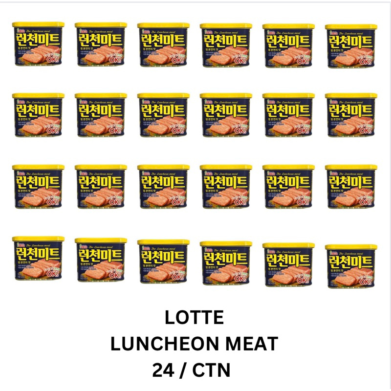 Lotte Luncheon Meat Wholesale Price 批发韩国乐天午餐肉 24x340g(Ctn) | Shopee ...