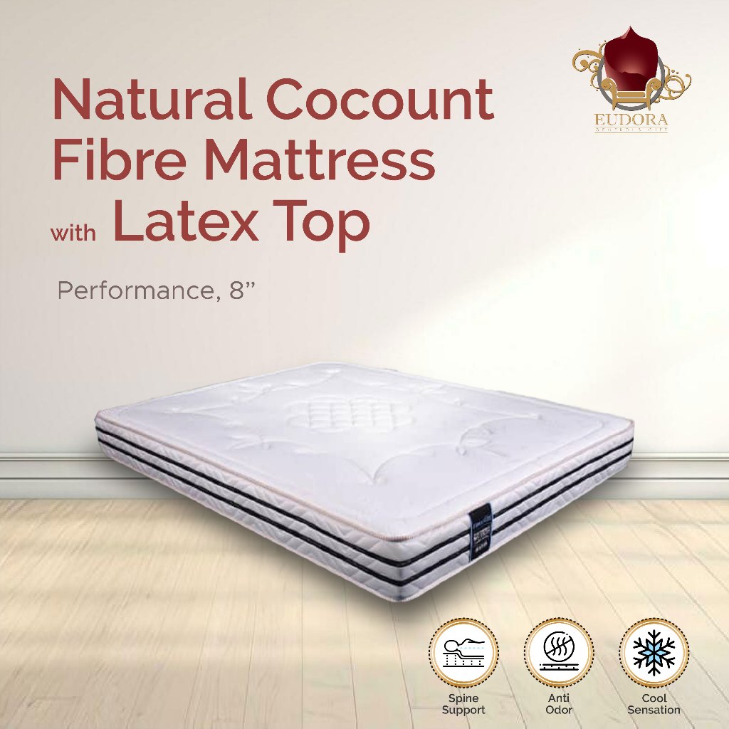 【𝐄𝐔𝐃𝐎𝐑𝐀 𝐅𝐔𝐑𝐍𝐈𝐓𝐔𝐑𝐄】Performance Coconut Fibre + Latex Mattress (Tilam Sabut Kelapa) | Shopee Malaysia