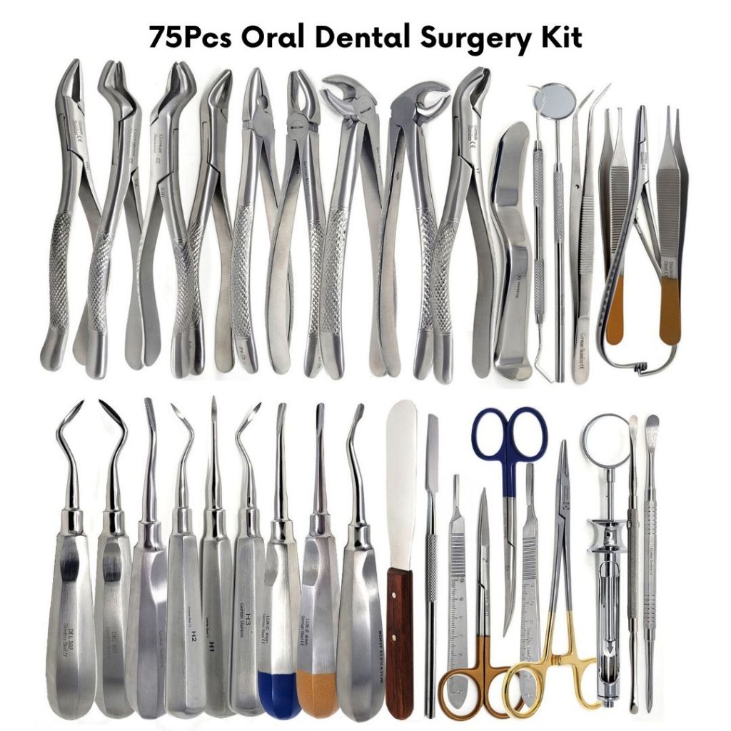 Surgical Dental Instruments 75Pcs Oral Dental Surgery Extracting ...
