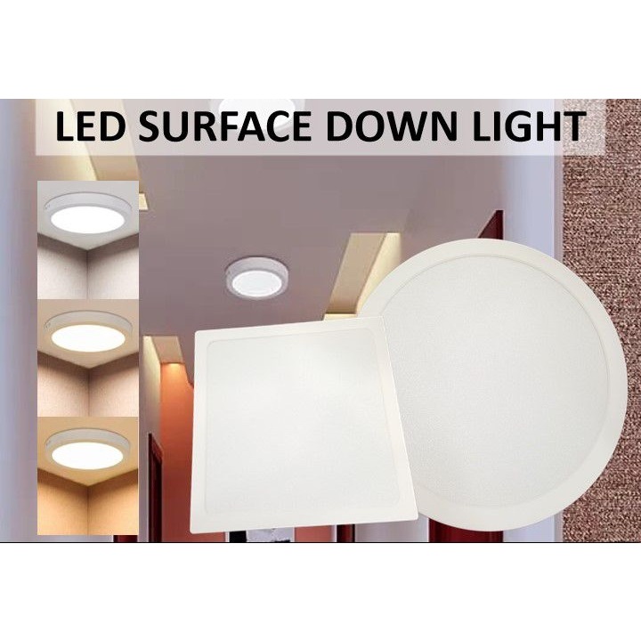 LED SURFACE DOWNLIGHT PANEL LIGHT 24W 36W **1YEAR WARRANTY ** | Shopee ...