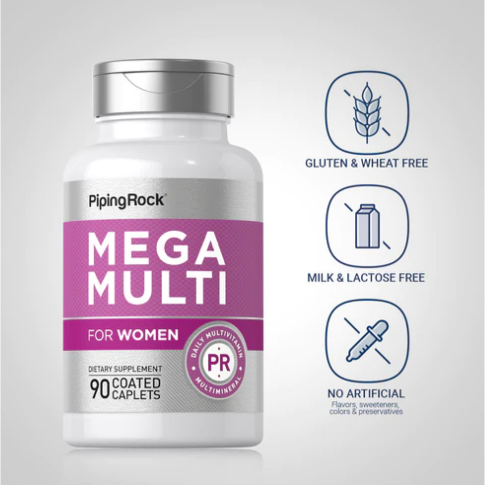 Ready Stocks Women Mega Multivitamins, 90 / 180 Caplets (Vitamin for ...