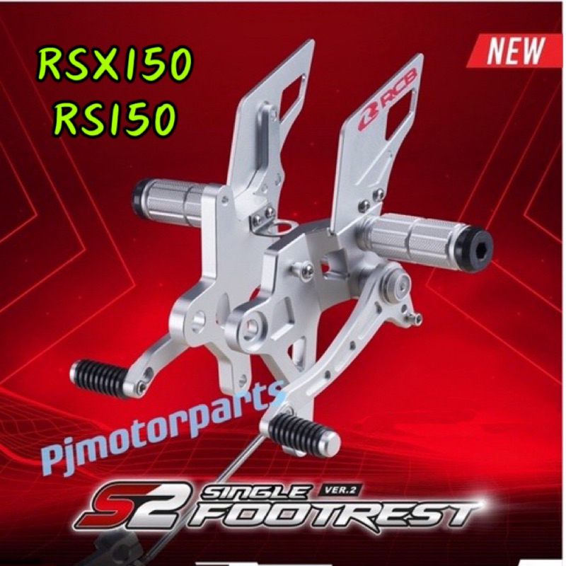 RSX150 / RS150 V1 V2 V3 ( 100% ORIGINAL RCB ) S2 RACING SINGLE FOOTREST ...