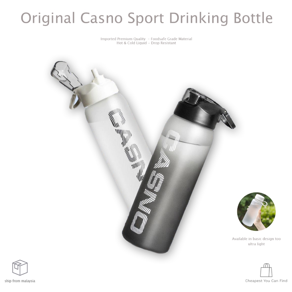 CYCY Casno Original Import Premium Quality Sport Drinking Water Bottle Detachable Straw & Cap ...