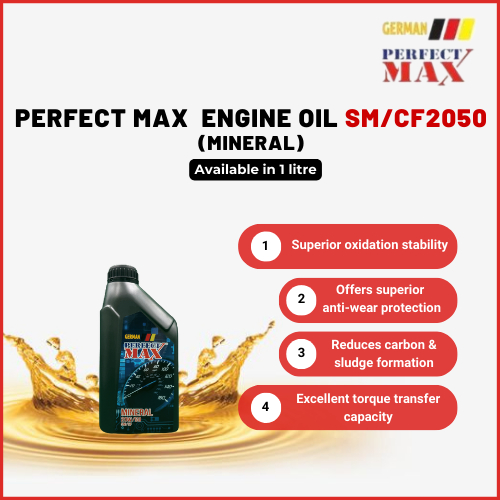 Perfect Max Engine Oil 20W-50 Mineral (1L) Minyak Engine Mineral 20W-50 ...