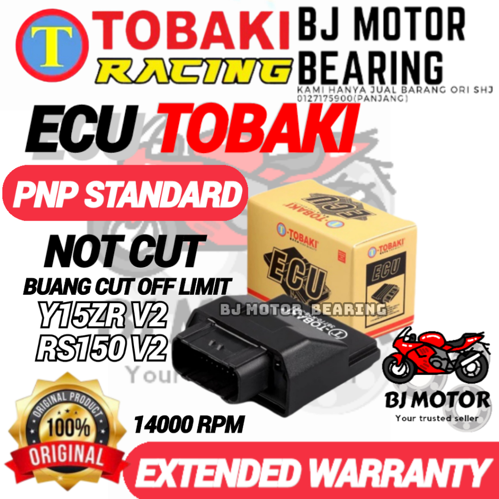 100% TOBAKI ECU No Cut Y15ZR RS150R V2 PNP Standard | Y15 RS150 V2 ...