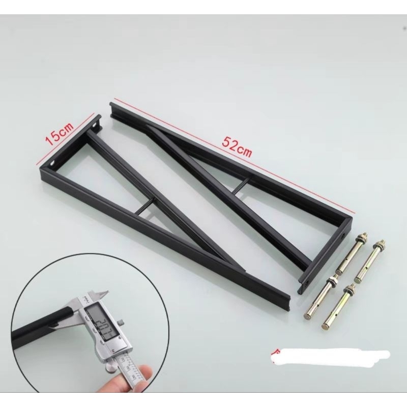 [PALING MURAH] FREE SCREW Load-bearing triangle bracket rack wall wall ...