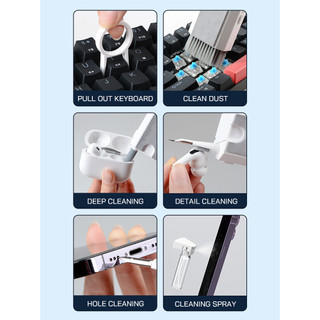 8In1 Multifunctional Keyboard Cleaner Keyboard Cleaning Kit Computer ...