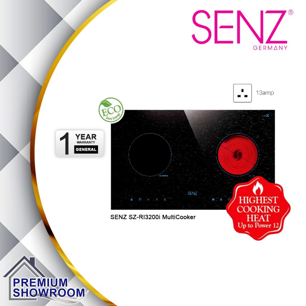 (AUTHORISED DEALER) SENZ 2 in 1 Smart Induction & Ceramic Cooker Hob SZ ...