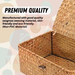 Rattan Basket Hamper Basket Bakul Mengkuang Rotan Handmade Woven Box ...