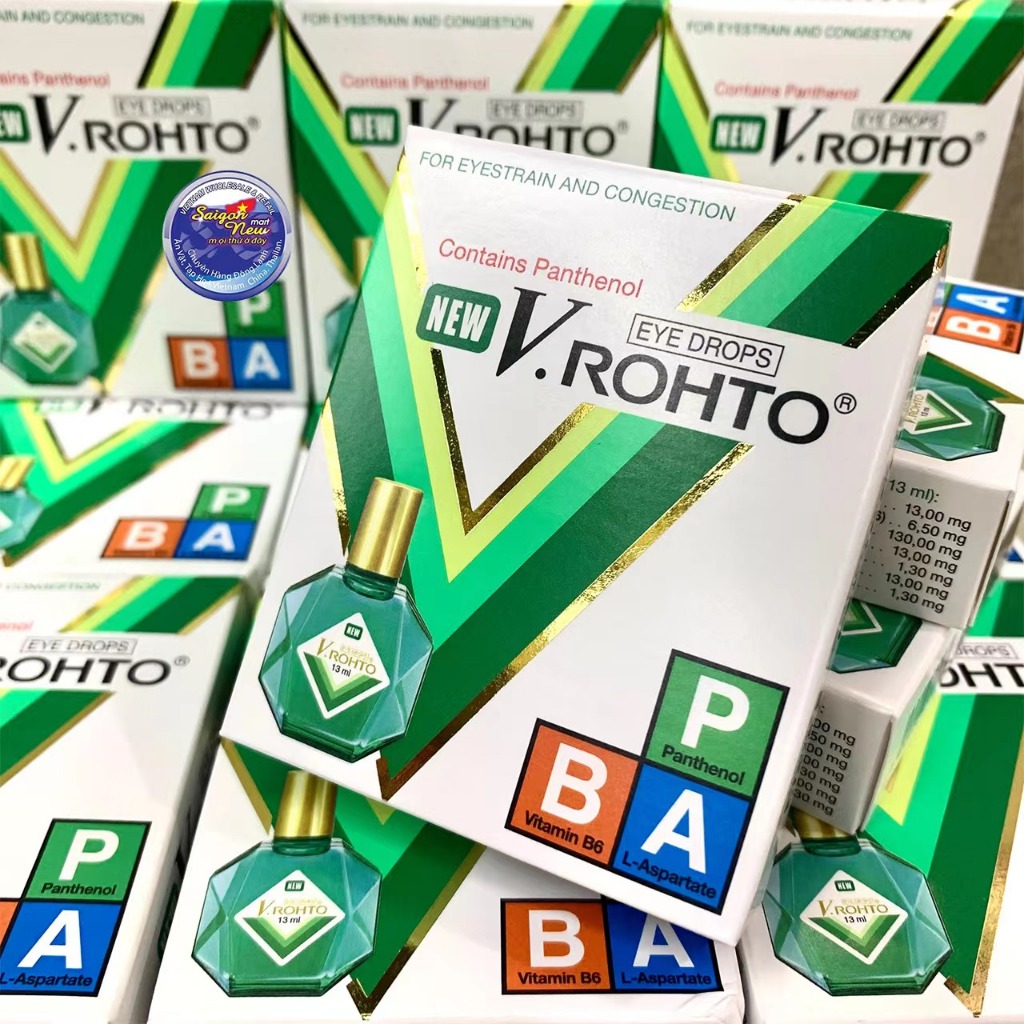 V.Rohto (BLUE) Cool Tri Do Mat / (Green) Thuoc Nho Mat Xanh La | Shopee ...