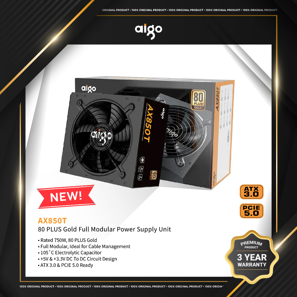 Aigo AX SERIES Full Modular 80 Plus Gold ATX Power Supply | Shopee Malaysia