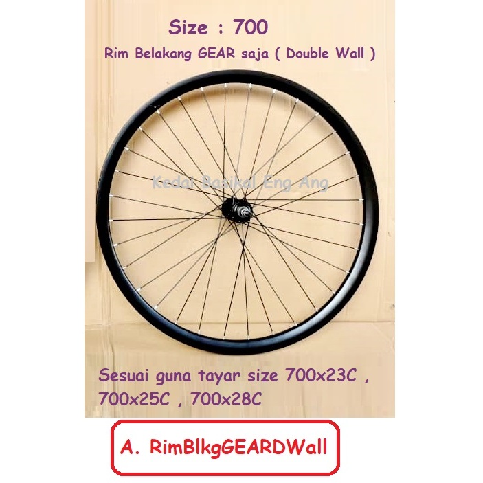 Rim Fixie 700 single wall , double wall , gear , single speed sesuai ...