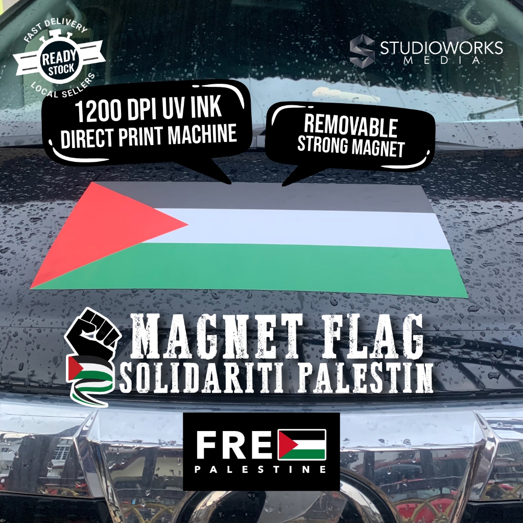 Bendera Magnet Flag Negara Palestin Solidariti & Free Palestine ...