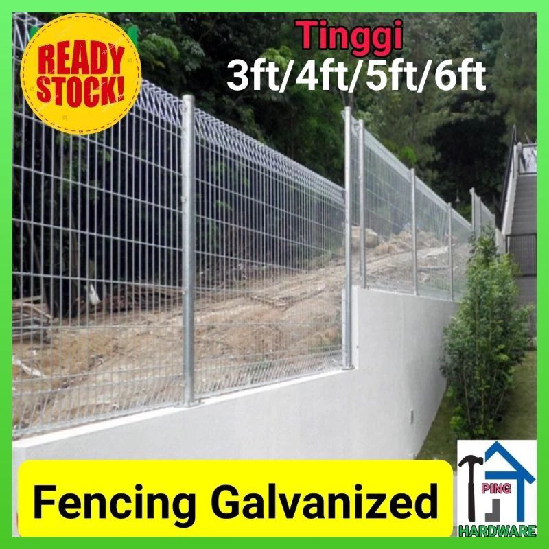 Fencing Pagar Galvanized (Lebar 8kaki/45inci/2.5kaki) | Shopee Malaysia