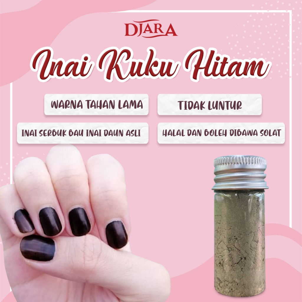 INAI KUKU HITAM TAHAN LAMA TIDAK LUNTUR 100% HALAL NAIL BLACK HENNA ...