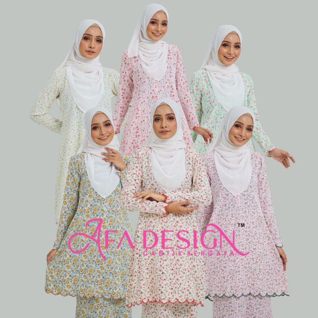 BAJU KURUNG AYANA MUSLIMAH RIAU EMBROIDERY SULAM (DESIGN 4) KURUNG RAYA ...
