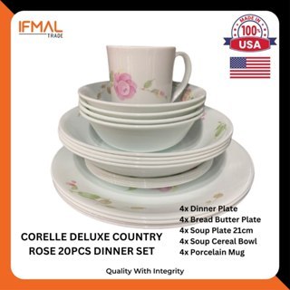 (Ready Stock!!) Corelle Country Rose 20pc Dinnerware Set | Deluxe ...