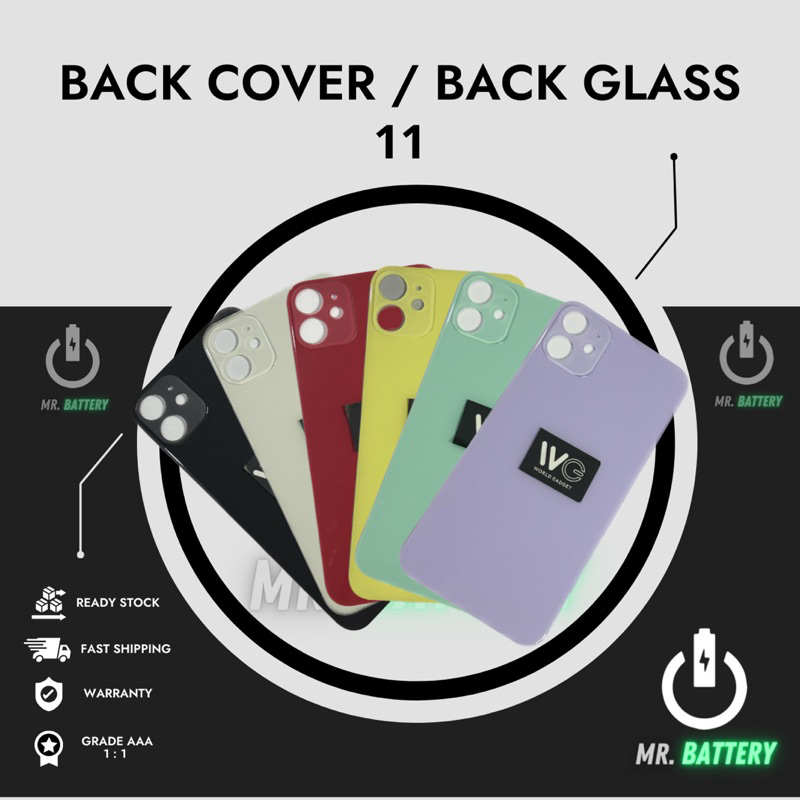 11 for Back Glass / Battery Cover [Ready Stock] Mr.Battery | Shopee ...