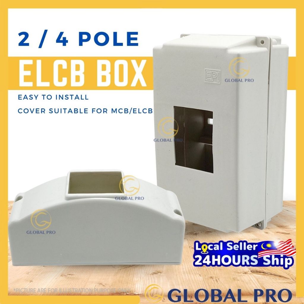 [BOX ONLY] PVC Electric ELCB Enclosure Box ELCB Box 2 Pole / 4 Pole ...