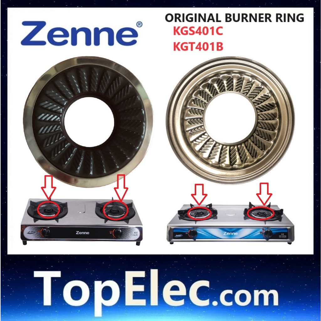 ZENNE ORIGINAL Zenne Gas Cooker Burner RING For KGS401C / KGT401B Gas ...