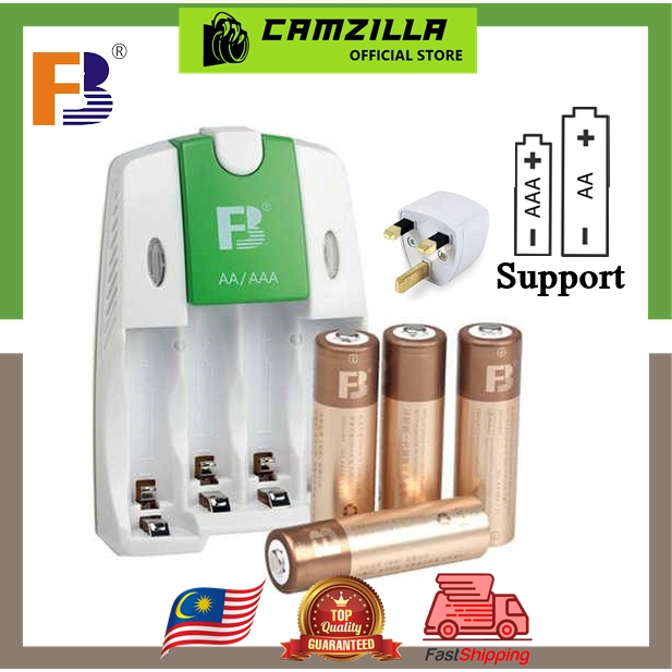 FB Tech FBTECH FB AA / AAA 2800mAh Ni-Mh high capacity rechargeable li ...