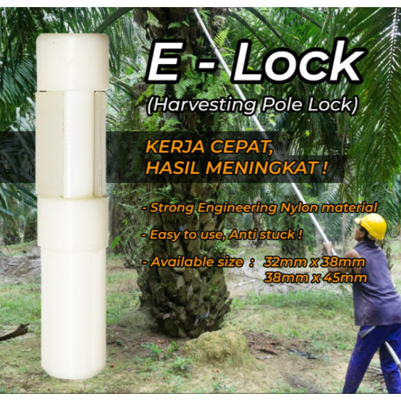 Palm Oil Harvesting FIBER GALAH Lock/Penyambung Panjang Galah Kelapa Sawit Boleh Laras ...