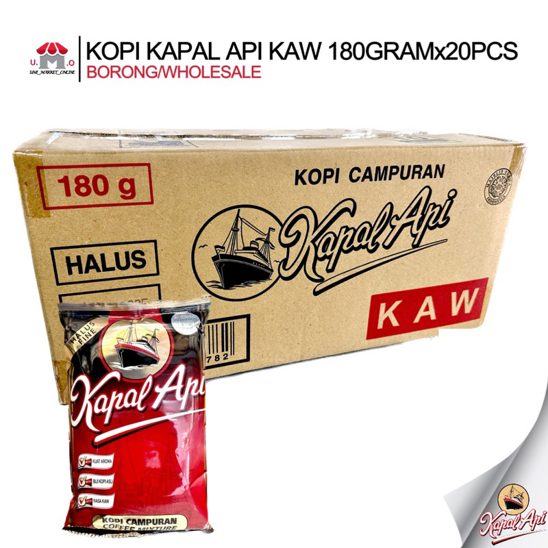 KOPI KAPAL API KAW SEKATON 180G HALUS X 20PCS | Shopee Malaysia
