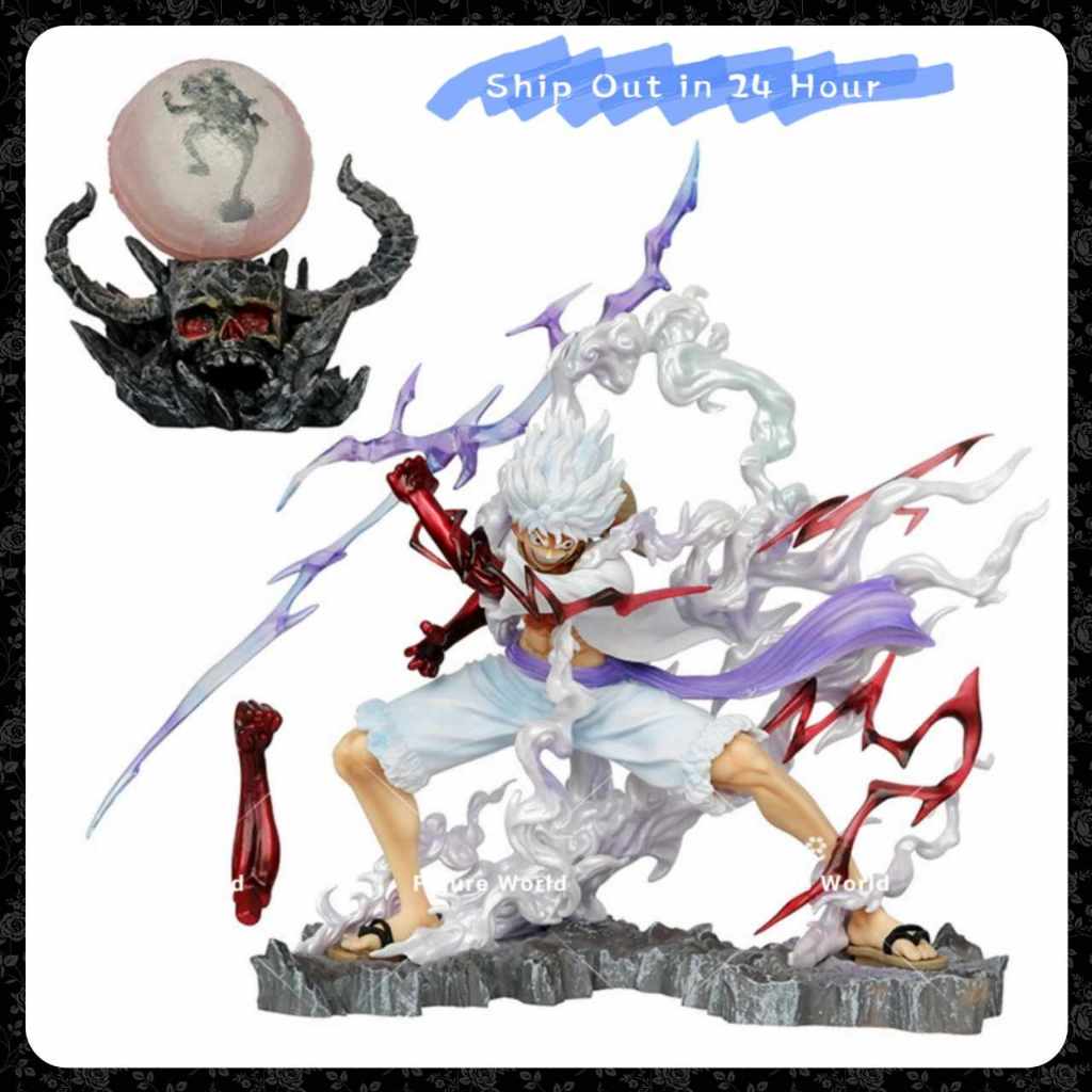 READY STOCK28CM ONE PIECE WINK GEAR 5 SUN GOD LIGHTNING NIKA LUFFY ...