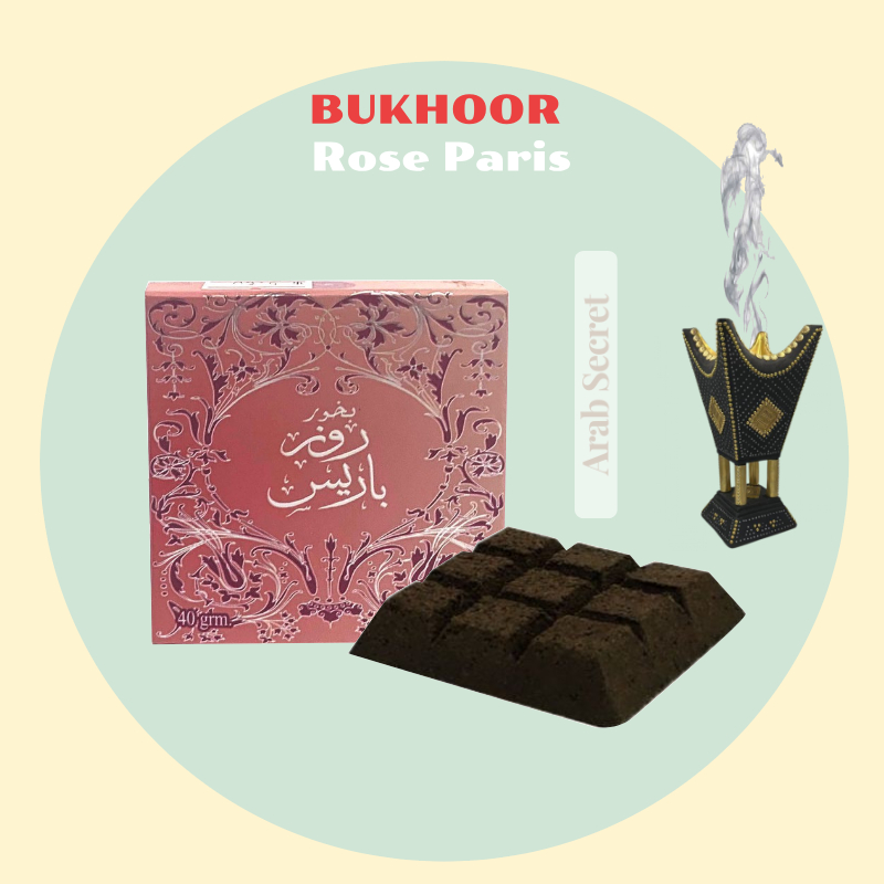 Bukhoor Rose Paris Ori Dari Arab Gaharu Oud Bakhoor Kayu Fragrance 40g ...